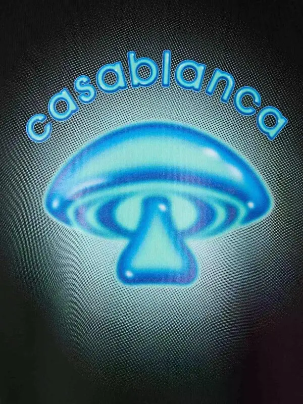 Casablanca Airbrush Mushroom Logo T-shirt - Black