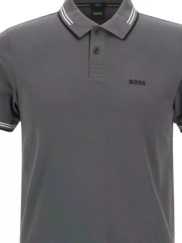 BOSS Contrast-trim Cotton Polo Shirt