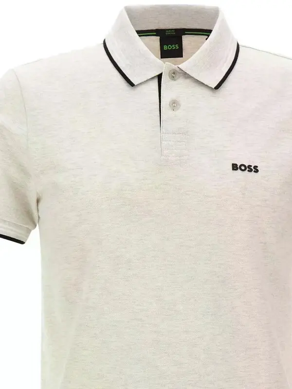 BOSS Paul Contrast Trim Polo Shirt - Neutrals