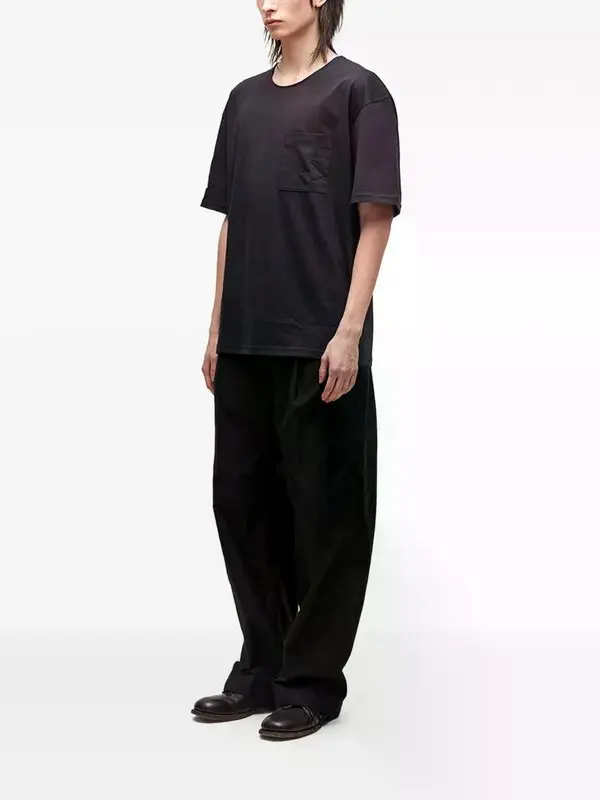 COOR Round-neck Pocket T-shirt - Black
