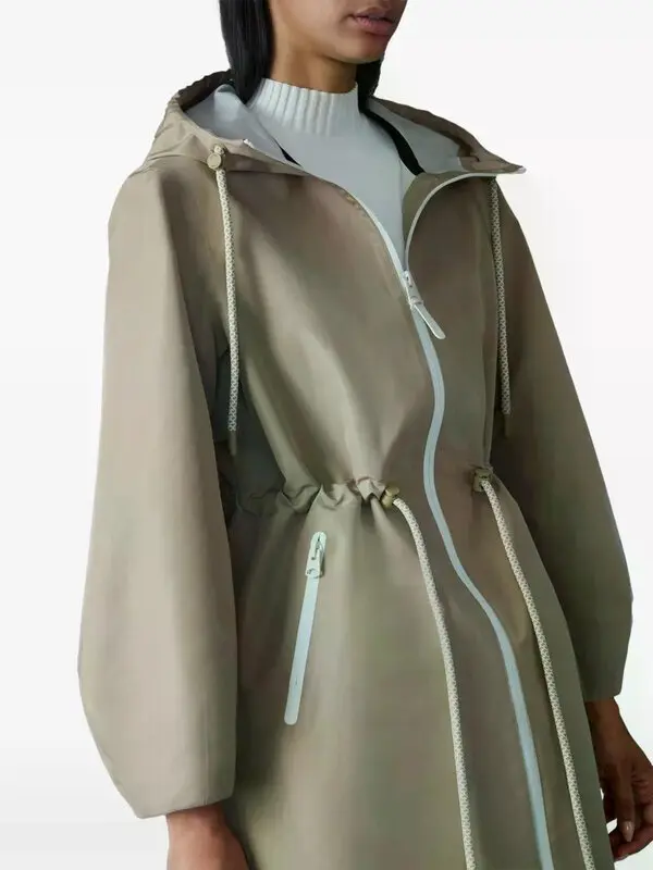 Mackage Drawstring Hooded Raincoat - Neutrals