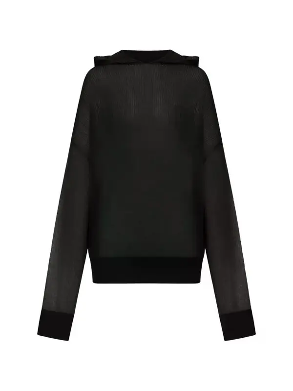 Rick Owens Hooded Long-sleeve Sweater - Black