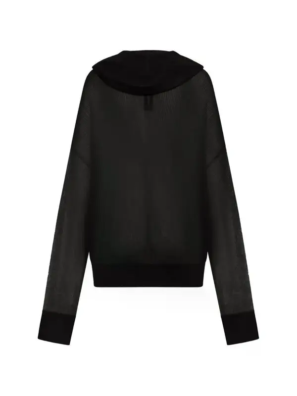 Rick Owens Hooded Long-sleeve Sweater - Black