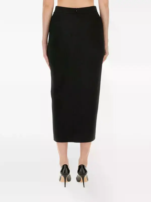 Moschino Fringe Slit Midi Skirt