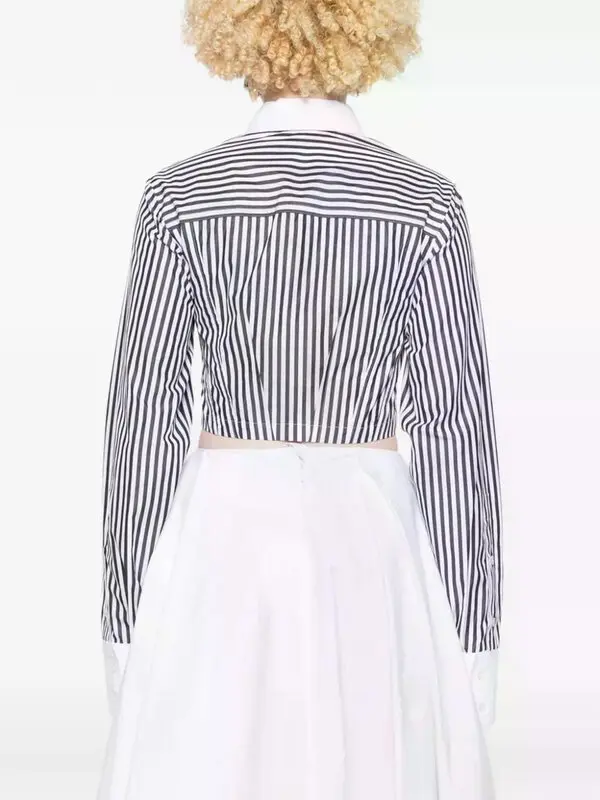 Sportmax Striped Cropped Shirt