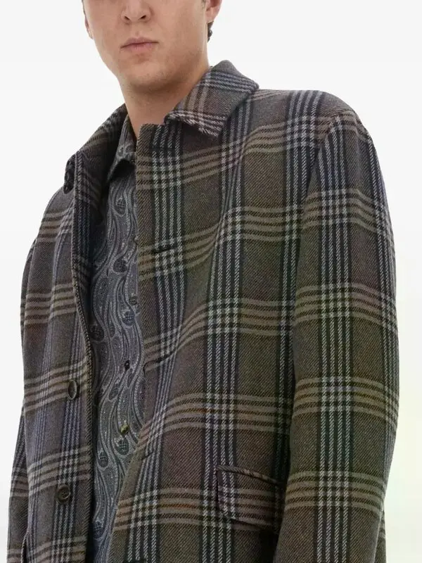 Etro Plaid Pattern Coat