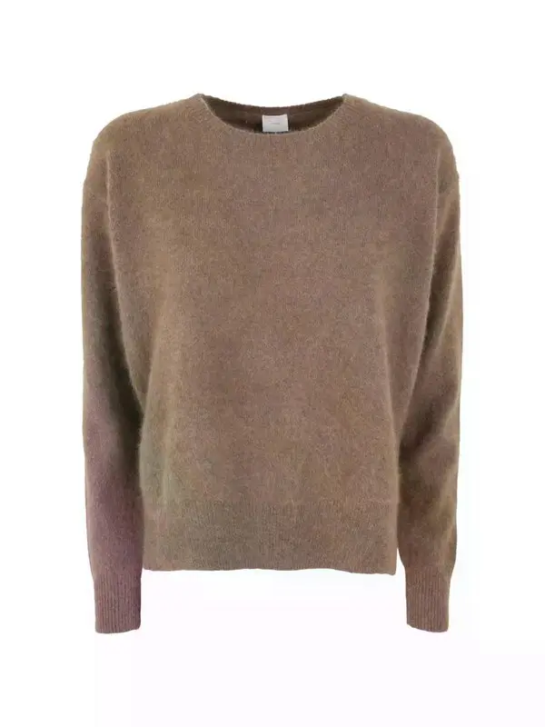 C.T.PLAGE Crew-neck Sweater With Side Slits