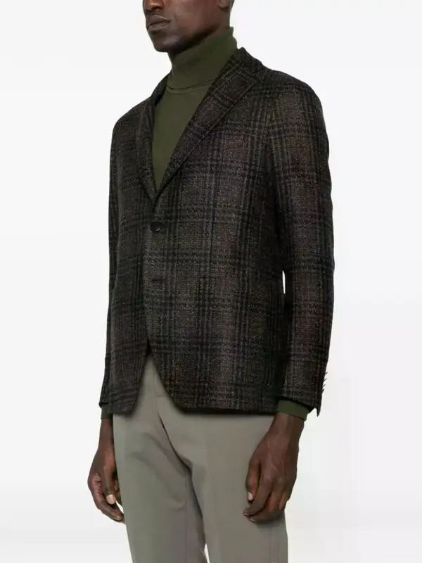Tagliatore Montecarlo Checked Blazer - Brown