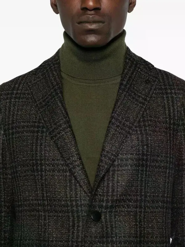 Tagliatore Montecarlo Checked Blazer - Brown