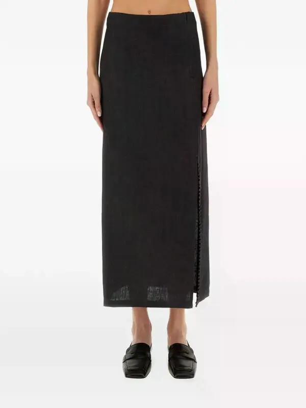 ALYSI Slit Linen Skirt