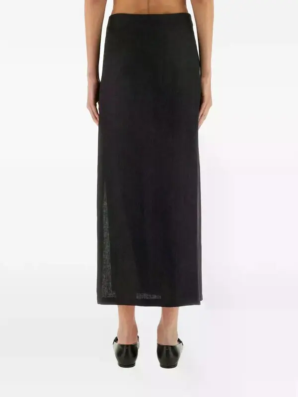 ALYSI Slit Linen Skirt