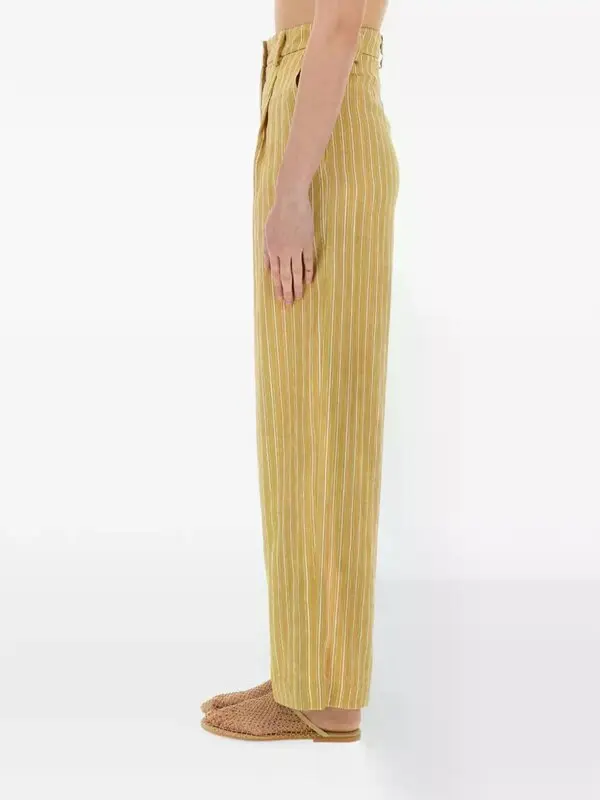 ALYSI Striped Tailored Trousers - Yellow