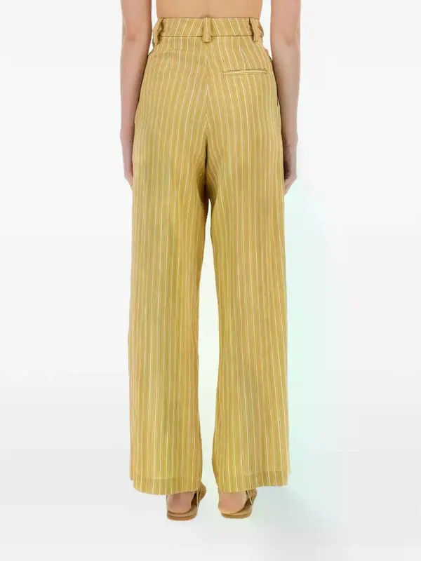 ALYSI Striped Tailored Trousers - Yellow