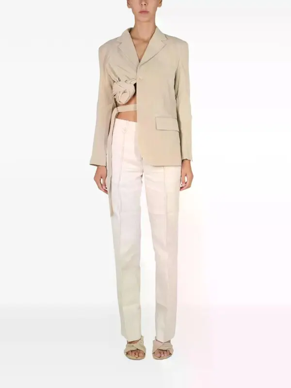 Jacquemus Baccala Knotted Jacket - Neutrals