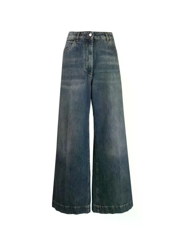Etro Logo-embroidered Wide Leg Jeans