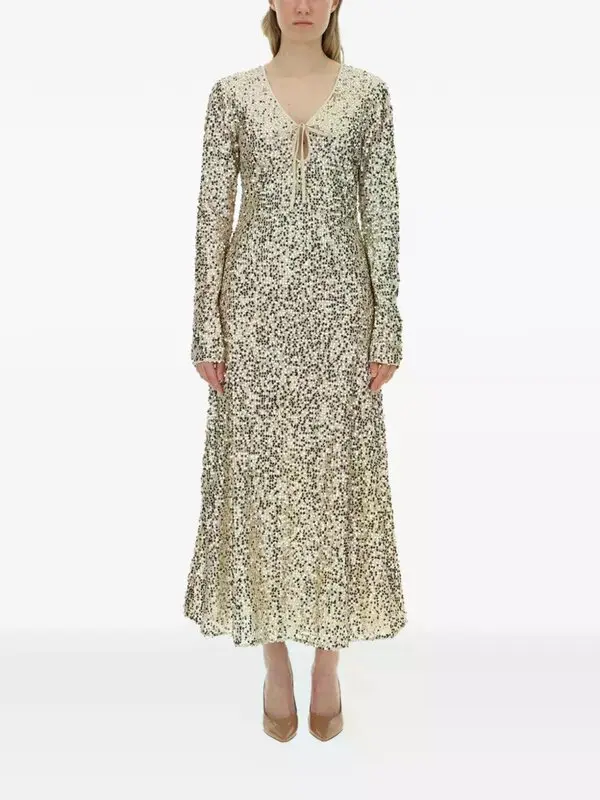 ROTATE BY BIRGER CHRISTENSEN Sequined Dress - Gold