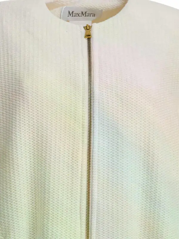 Max Mara Crewneck Textured Jacket - Neutrals