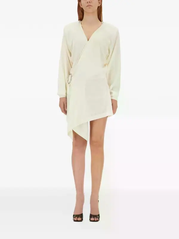 Attico Hurely Wrap Mini Dress