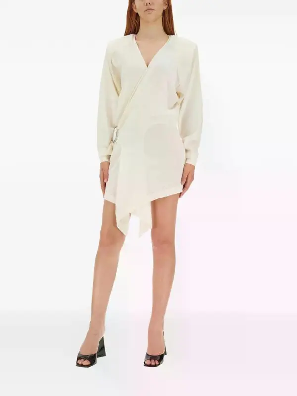 Attico Hurely Wrap Mini Dress