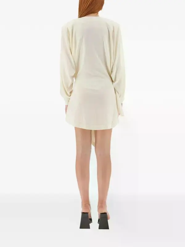 Attico Hurely Wrap Mini Dress