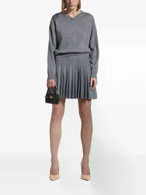 Balenciaga Pleated Elasticated Skirt - Grey