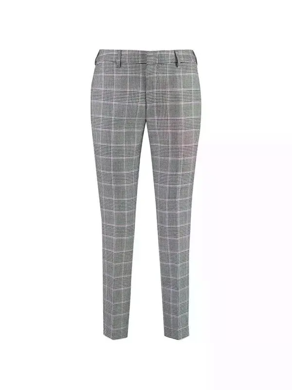 PT TORINO Tailored Plaid Wool Trousers