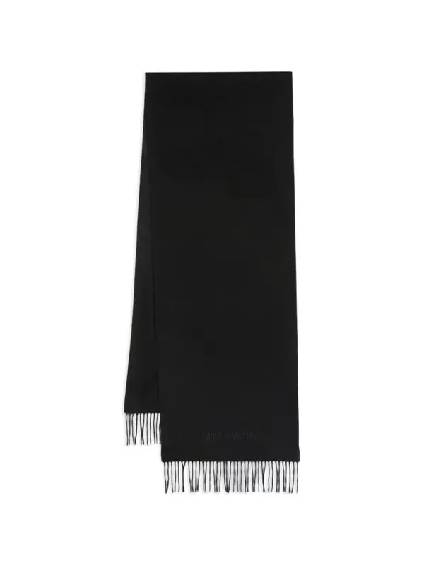 Saint Laurent Fringed Scarf - Black