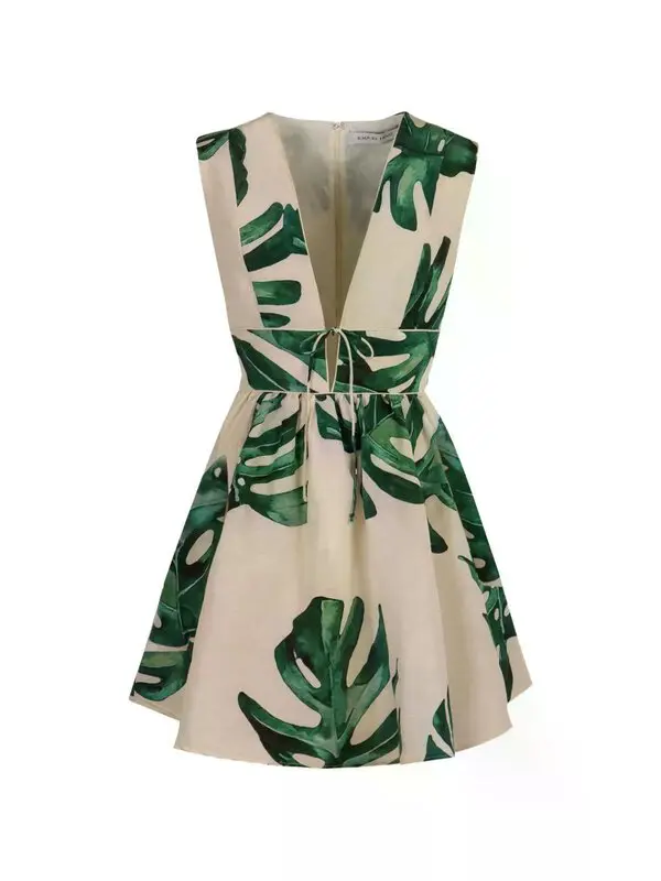 Raquel Diniz V-neck Floral Print Dress