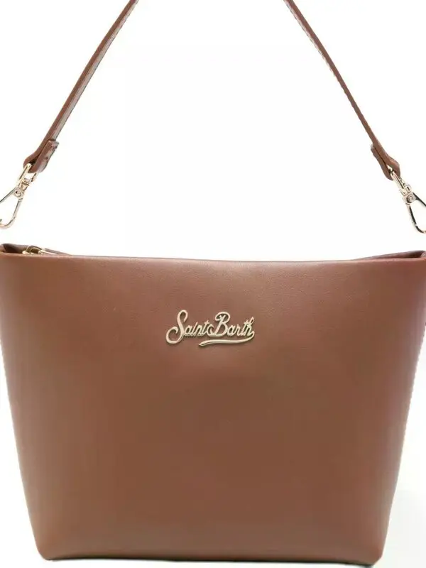 MC2 SAINT BARTH Aline Hammered Leather Tote Bag