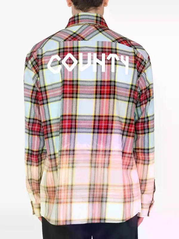 COUNTY OF MILAN Check Print Pocket Shirt