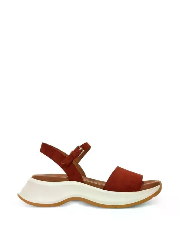 Hogan Buckle Strap Platform Sandals
