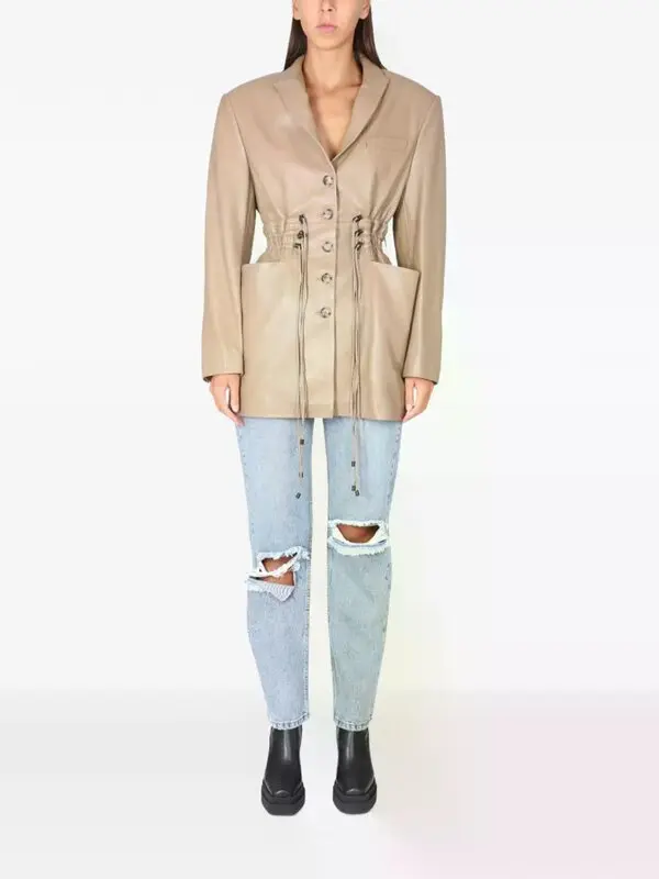 THE MANNEI Gathered-waist Blazer