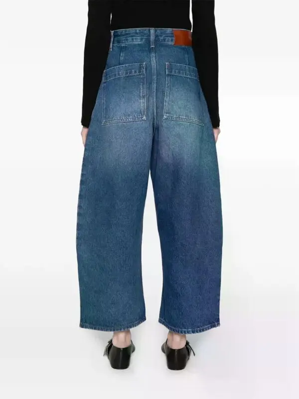 Studio Nicholson Wide-leg Cropped Jeans - Blue