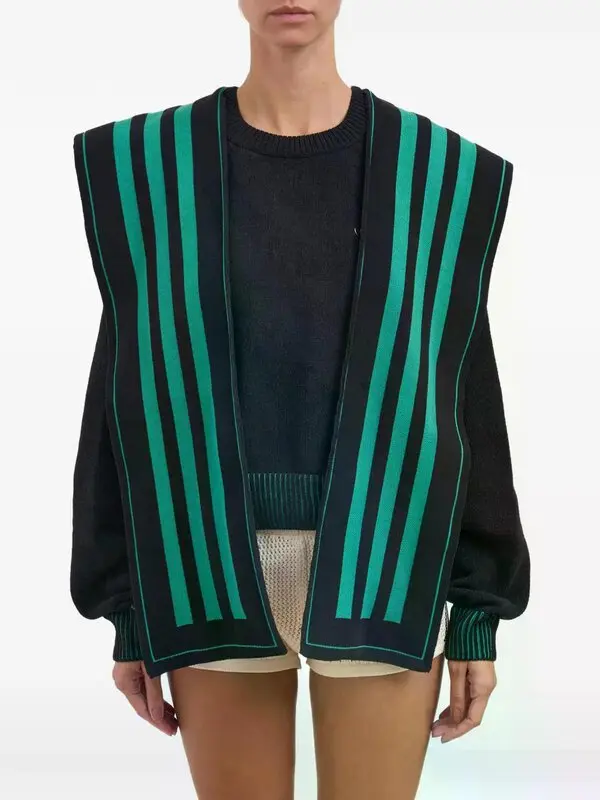 Adidas Striped Hooded Sweater