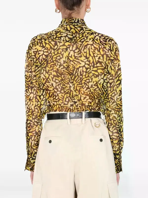 Givenchy Patterned Zip Shirt - Yellow