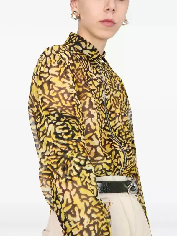 Givenchy Patterned Zip Shirt - Yellow