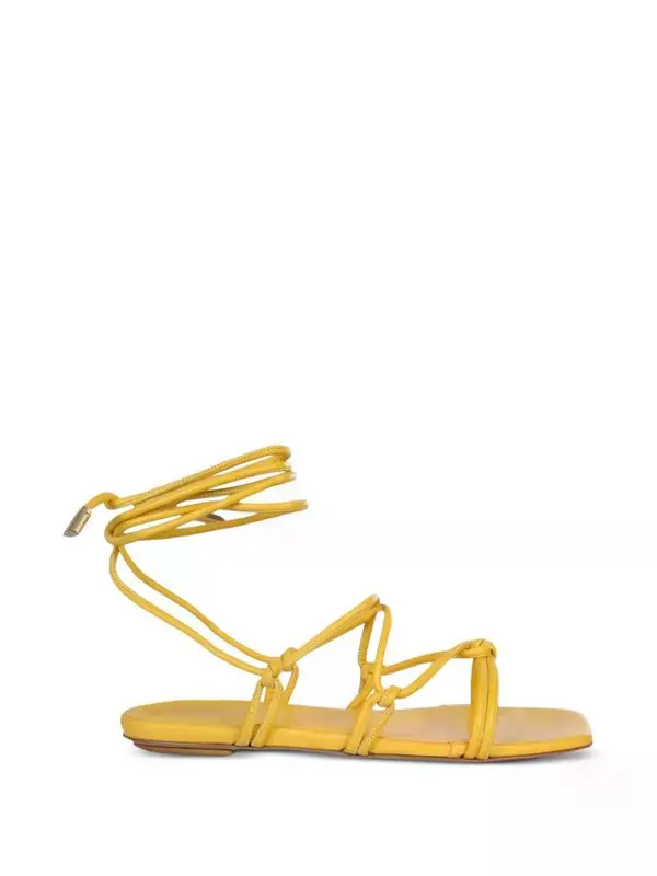 GIABORGHINI Open-toe Flat Sandals - Yellow