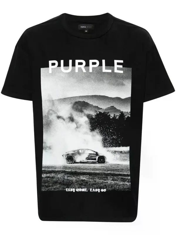 PURPLE BRAND Graphic-print T-shirt - Black