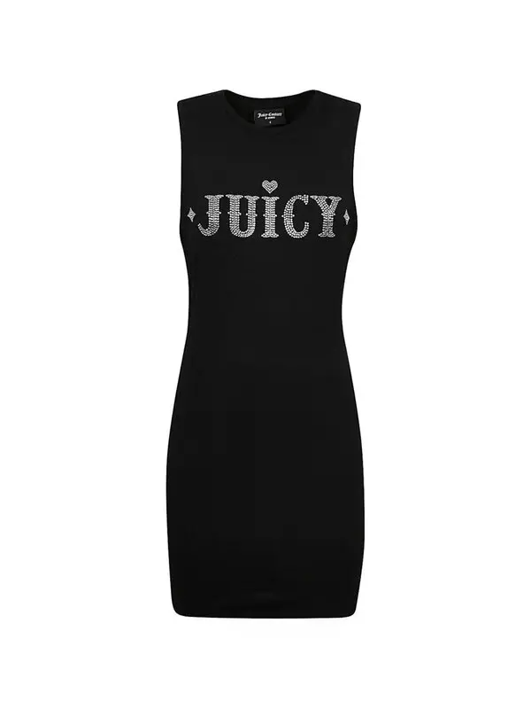 Juicy Couture Crew Neck Logo-detail Mini Dress