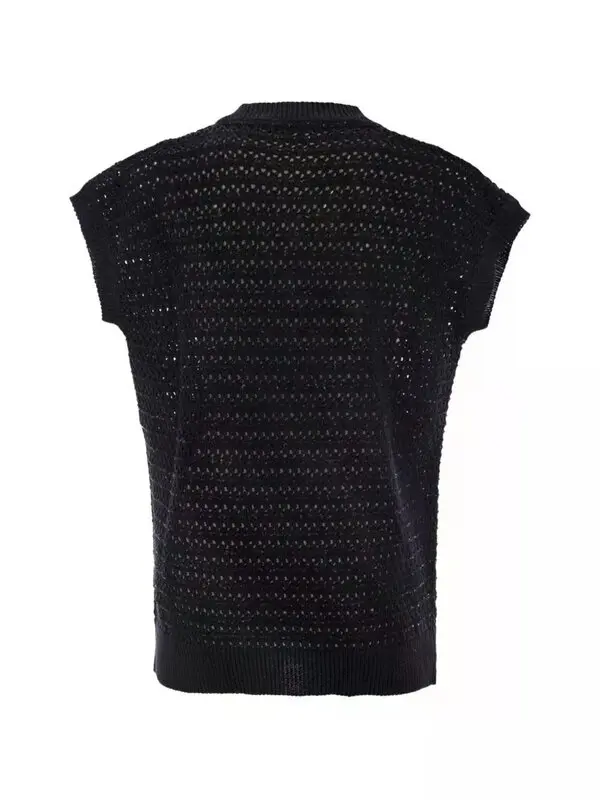 Fabiana Filippi V-neck Sleeveless Crochet Jumper