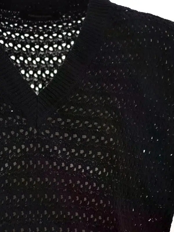 Fabiana Filippi V-neck Sleeveless Crochet Jumper