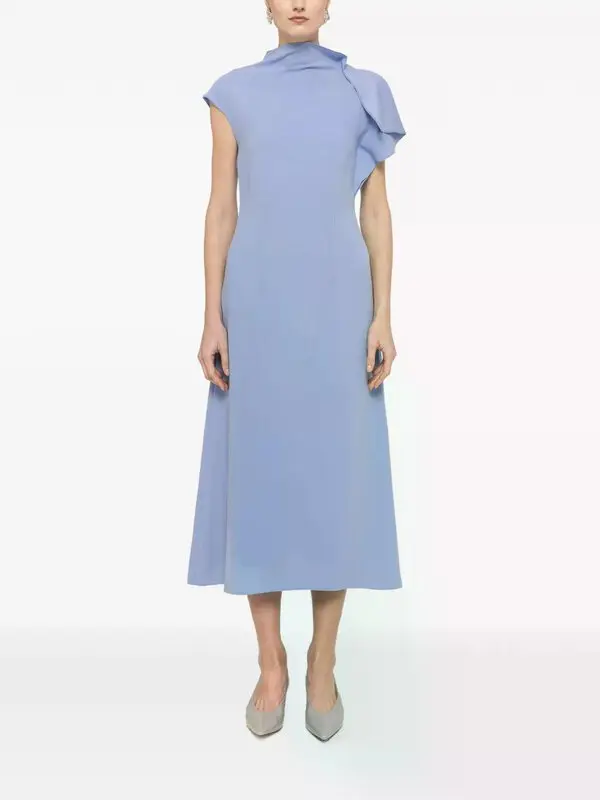 NISSA A-line Ruffled Midi Dress