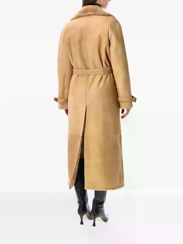 SWD BY S.W.O.R.D. Leather Double-breasted Coat