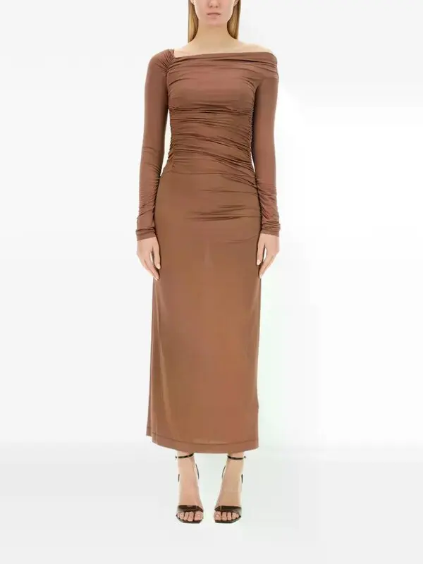 Helmut Lang Off-shoulder Midi Dress