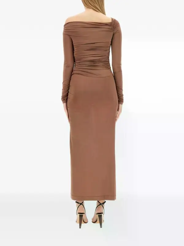 Helmut Lang Off-shoulder Midi Dress