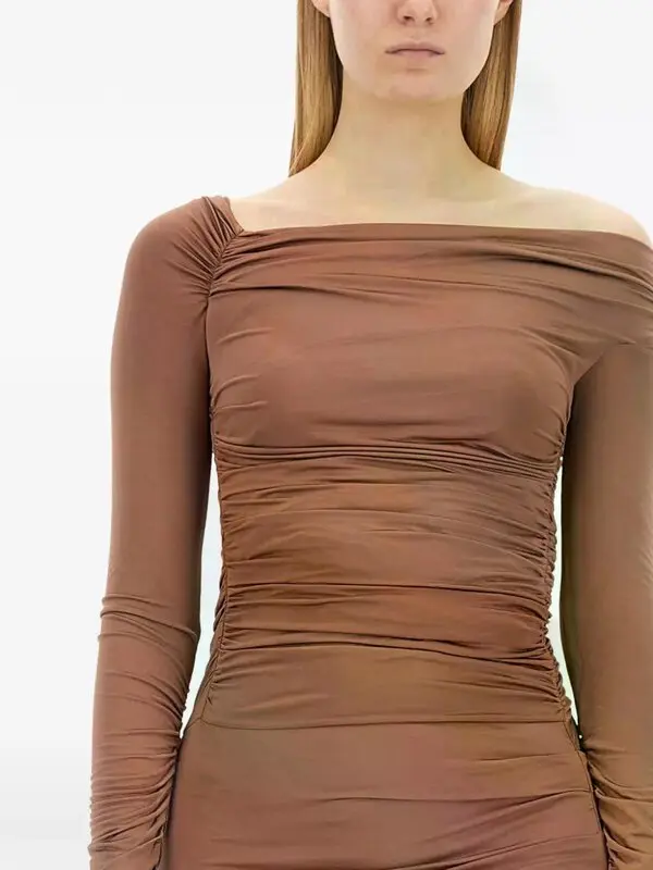 Helmut Lang Off-shoulder Midi Dress