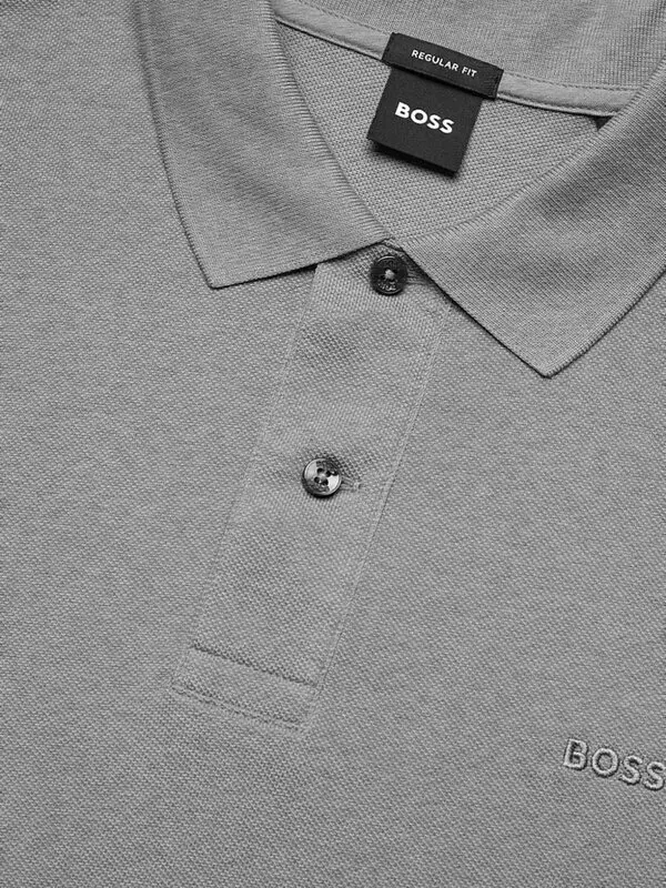 BOSS Pallas Cotton-piqué Polo Shirt - Grey