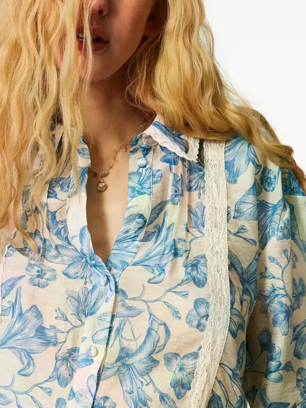 TWINSET Floral-pattern Laced Shirt
