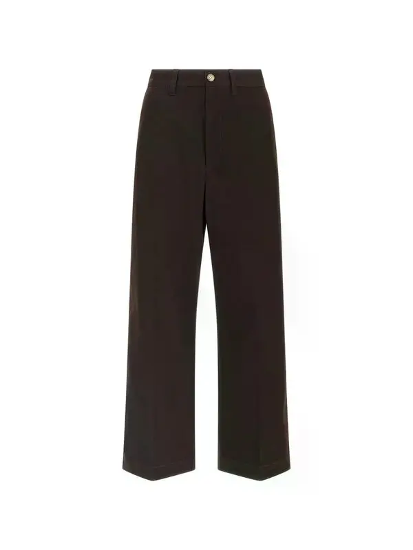 Polo Ralph Lauren Wide Leg Pleat Trousers - Brown