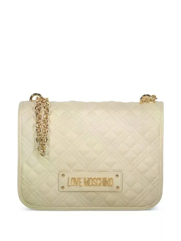 Moschino Logo-detail Quilted Handbag - Neutrals
